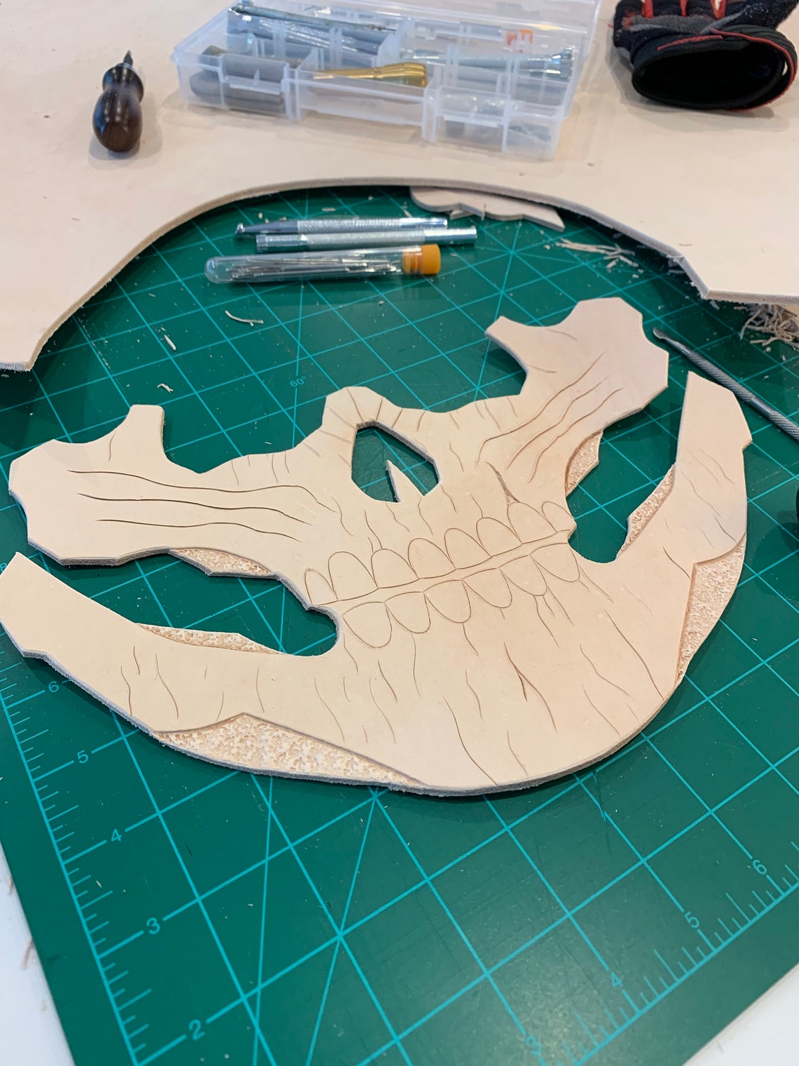 Leather Skull Mask Red Eyes - Etsy