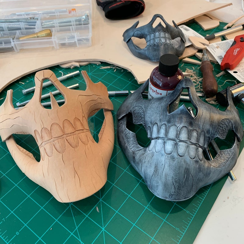 Leather Skull Mask - Etsy