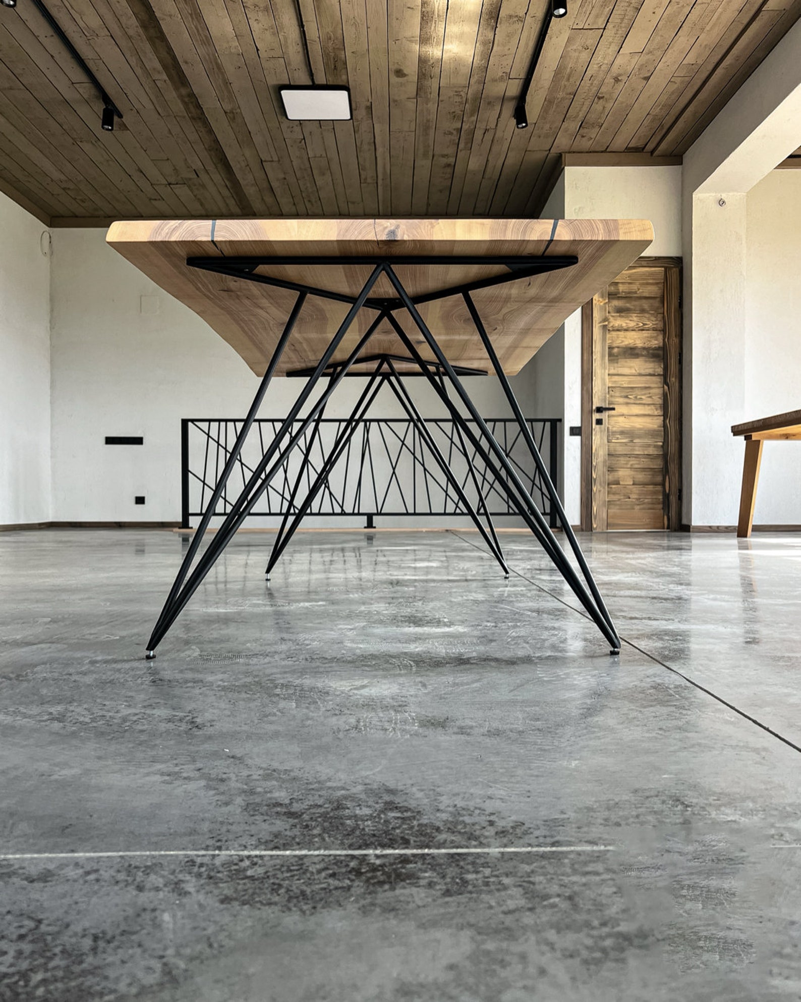 Steel Dining Table Bases 2 Legs. Hairpin Metal Table Legs for Kitchen ...