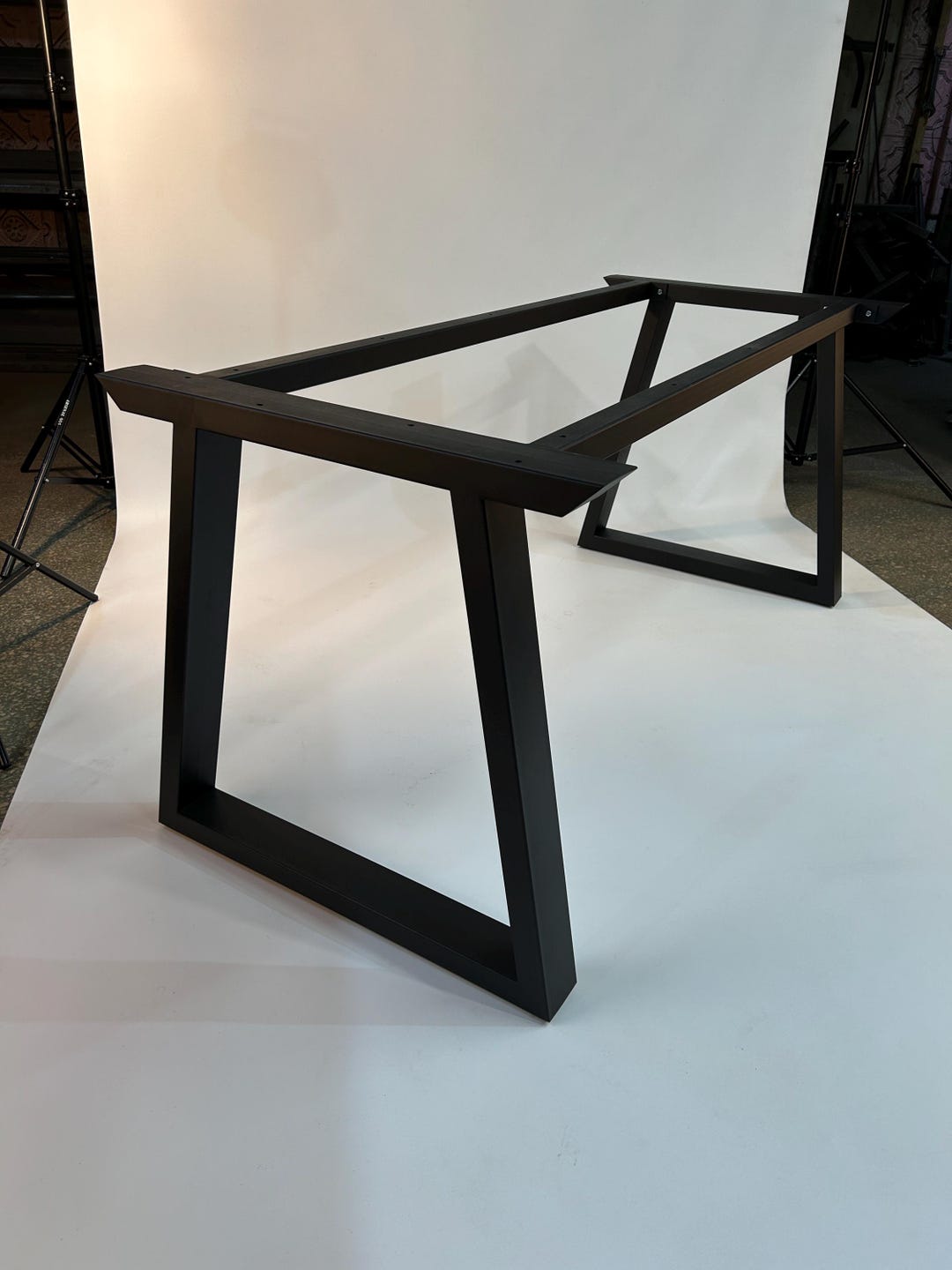 Metal Dining Room Table Bases (set of 2), Trapezoid Shape Metal Table Frame - Etsy