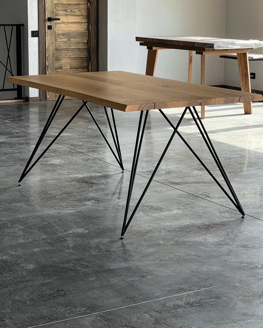 Steel Dining Table Bases 2 Legs. Hairpin Metal Table Legs for Kitchen ...