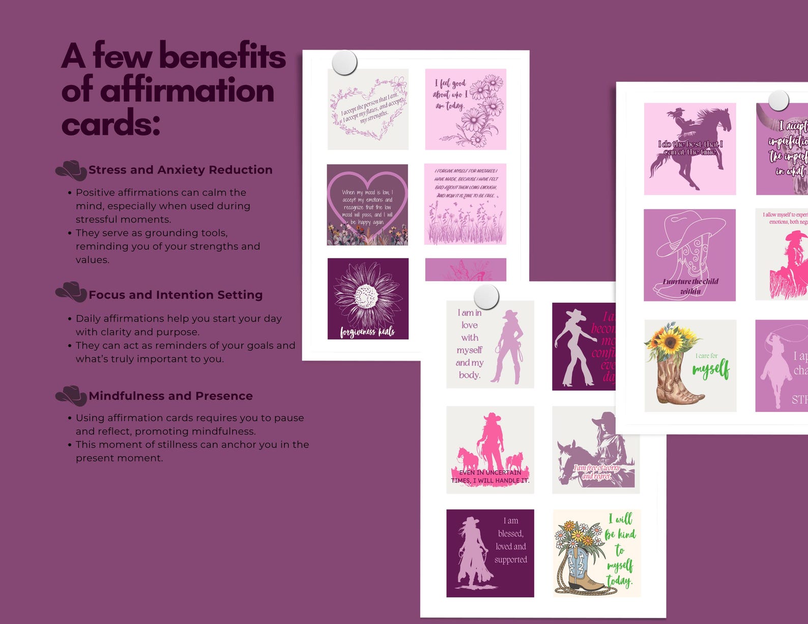 Cowgirl Affirmation Cards: Western Self-love Quotes (printable PDF) - Etsy