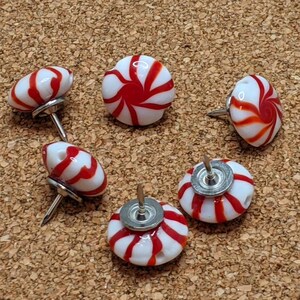 Peppermint Pushpins, Christmas Decor, Fun Office Decor, Christmas ...