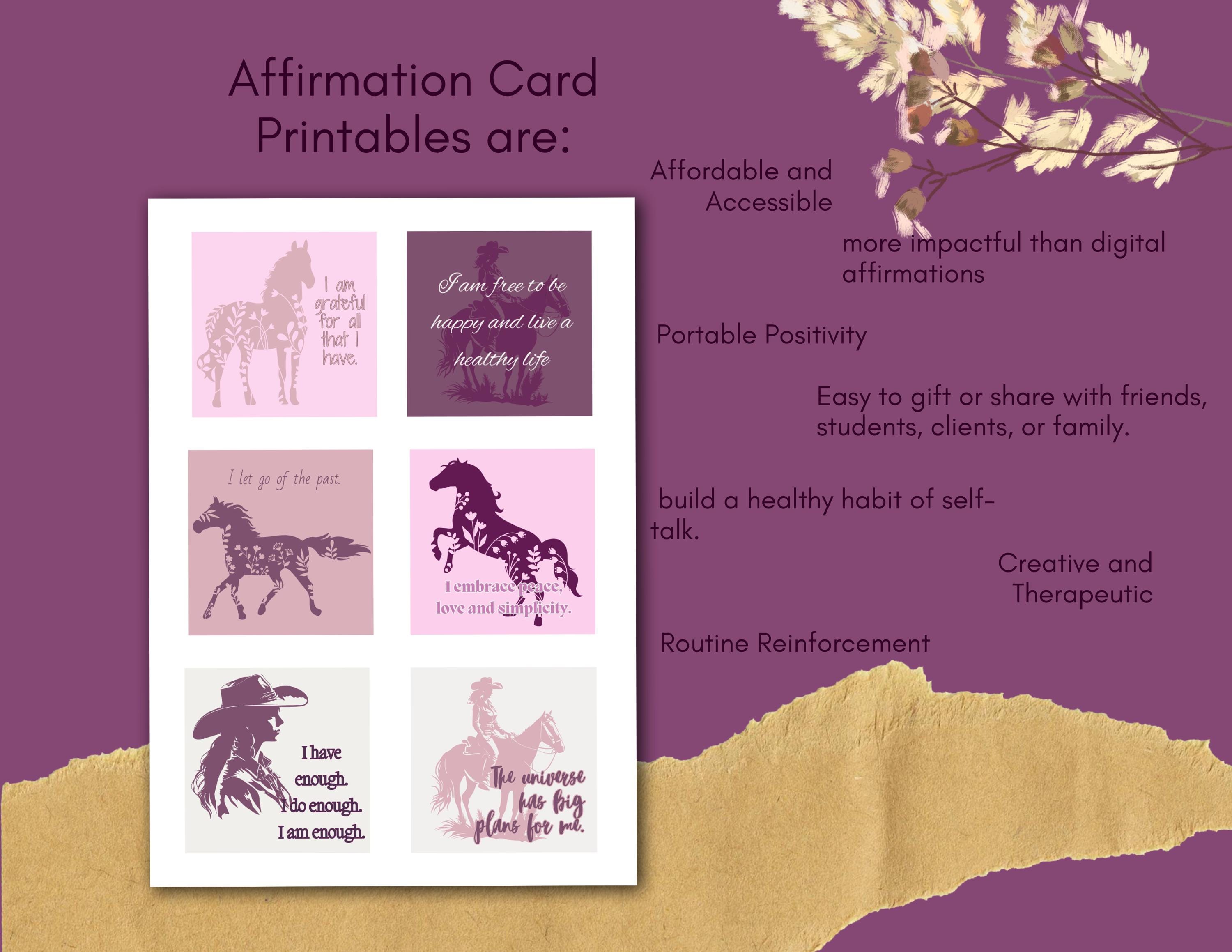 Cowgirl Affirmation Cards: Western Self-love Quotes (printable PDF) - Etsy
