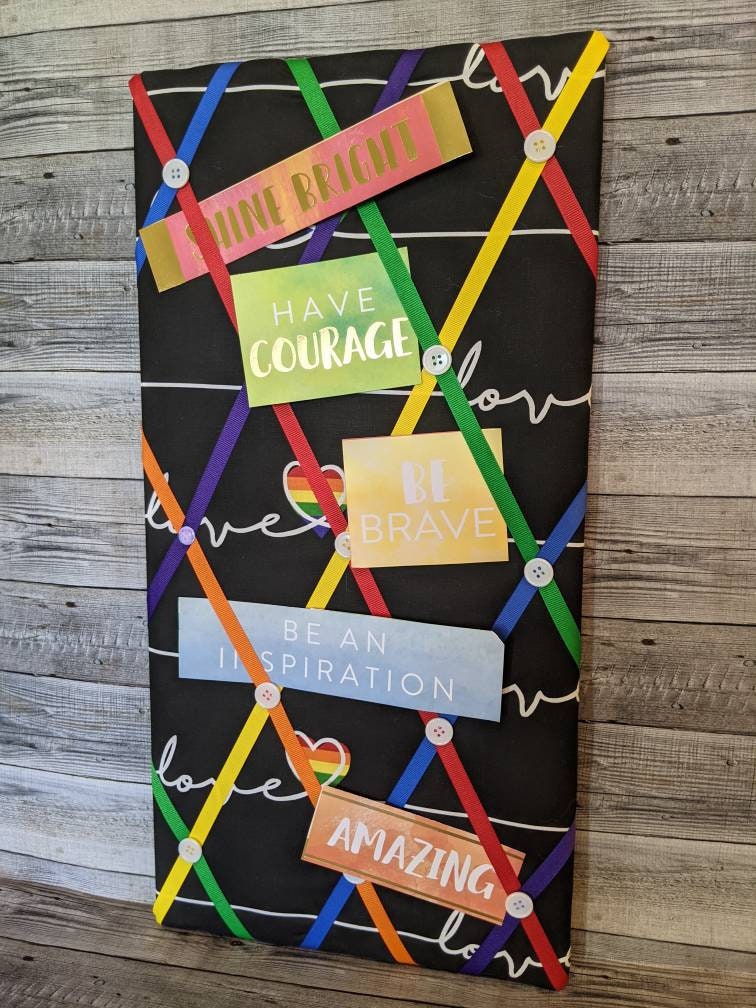 LGBTQ Equality Bulletin Board, Lgbtq Gift, Collage Board, Rainbow Love ...