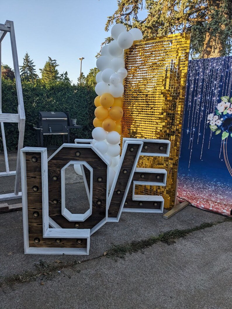 Large Wood 3D Marquee Letters and Numbers - Photo Backdrops and Event ...