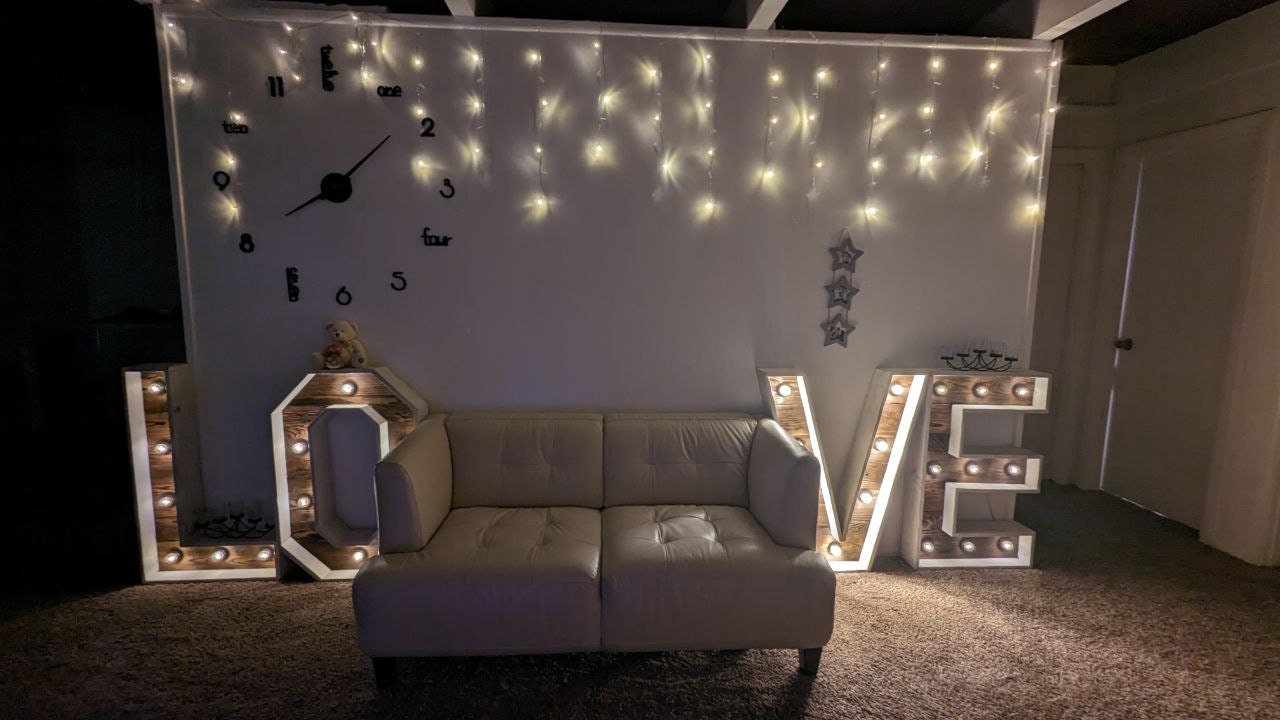 Large Wood 3D Marquee Letters and Numbers Photo Backdrops and Event ...