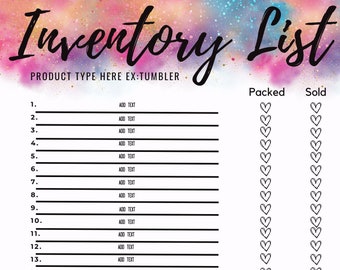 Med Spa Inventory List - Etsy