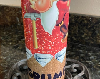 Grumpy Coffee Tumbler 20 Oz Skinny coffee Dwarfs Sublimation Designs, Full Wrap, Digital ...