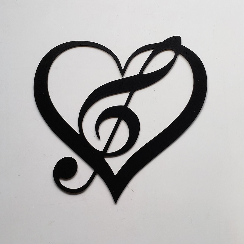 Treble Clef Heart - Etsy