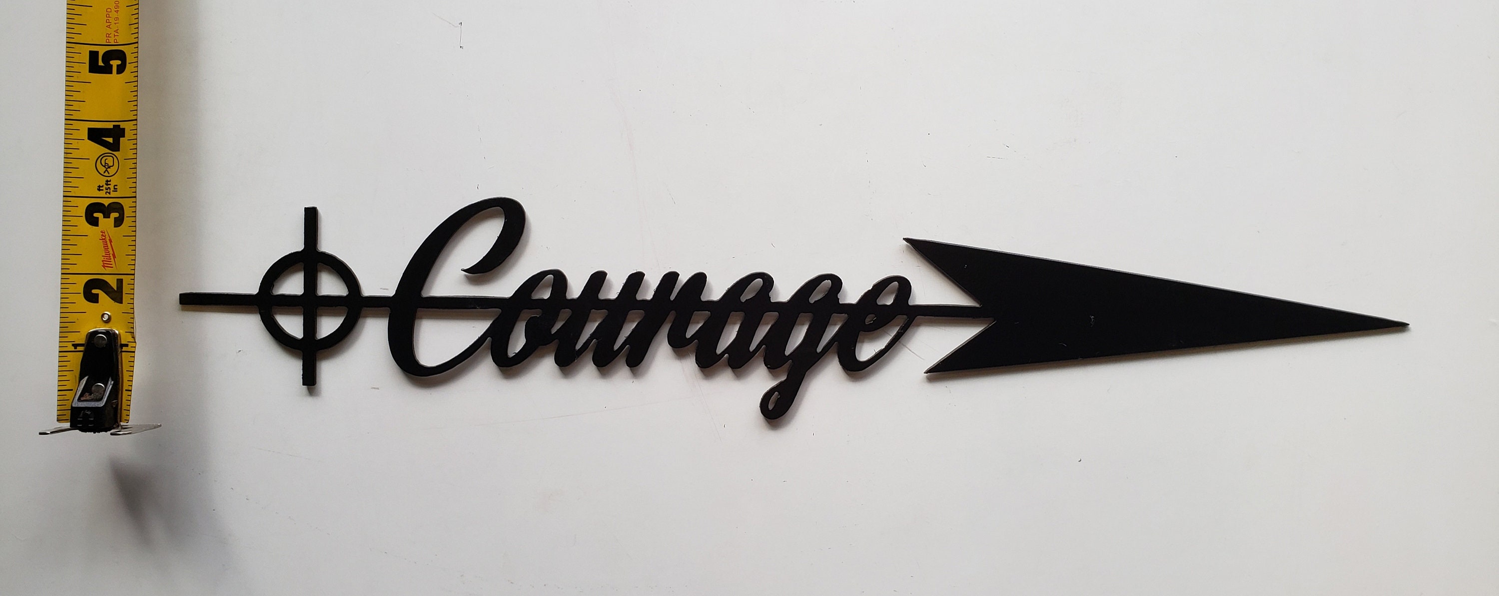 Courage Arrow Black Metal Art Courage Home Decor Family or - Etsy 日本