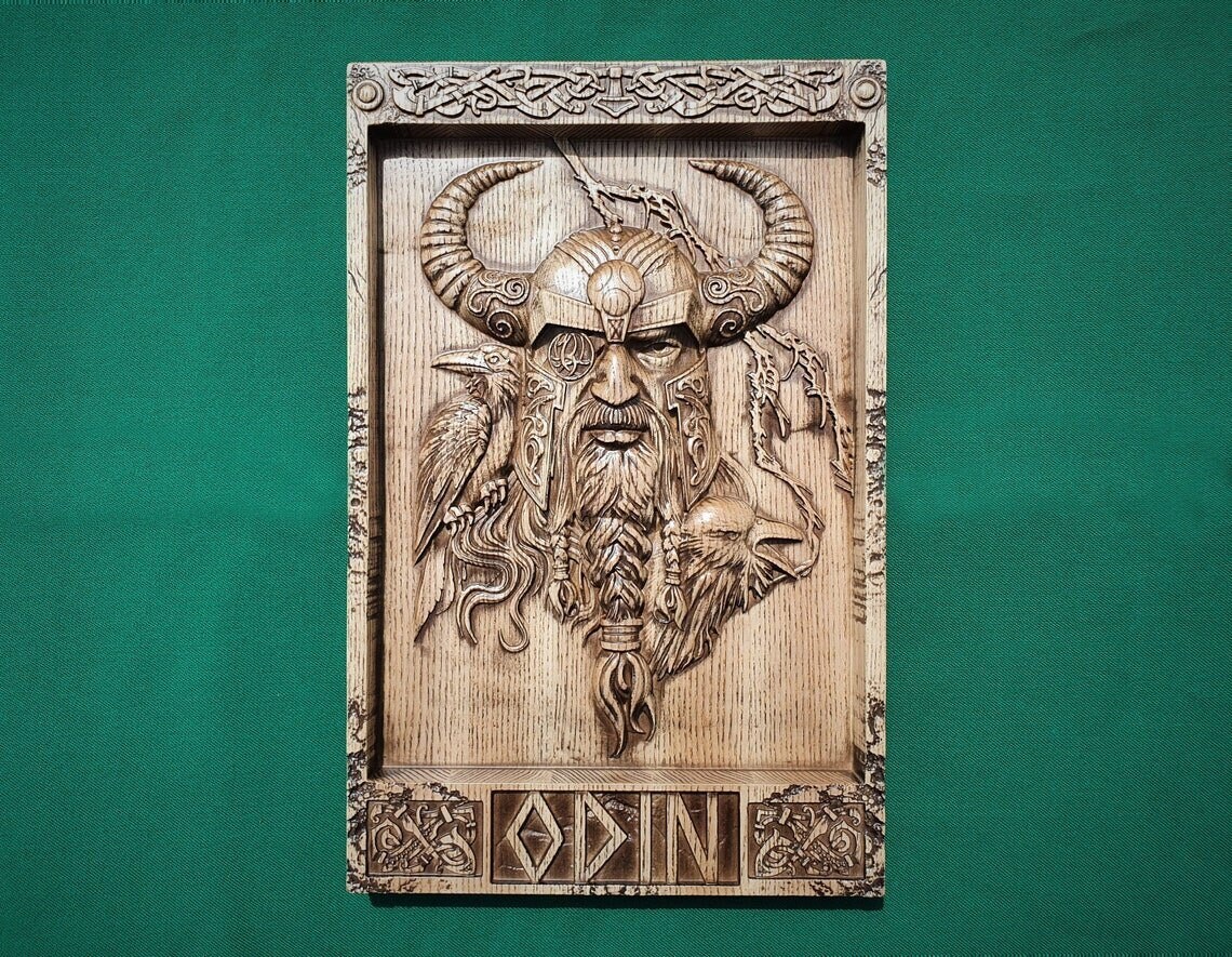 SVG Odin Norse Model, 3D STL File for CNC Router, Realistic Wall Art ...