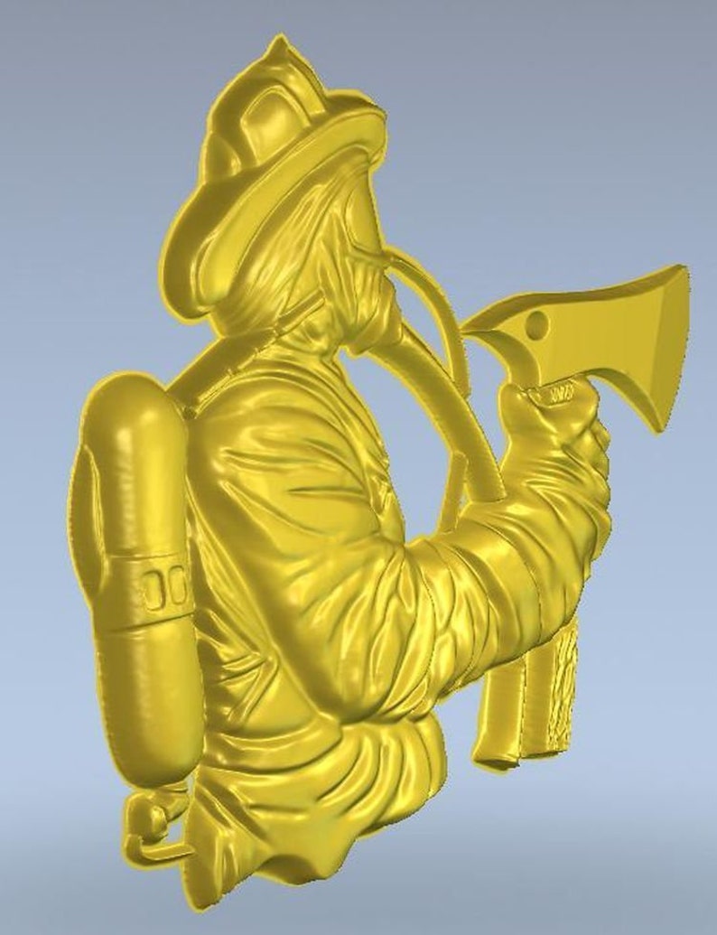 STL Firefighter File, Modern Indoor Craft, 3D Digital File, Best Vector ...