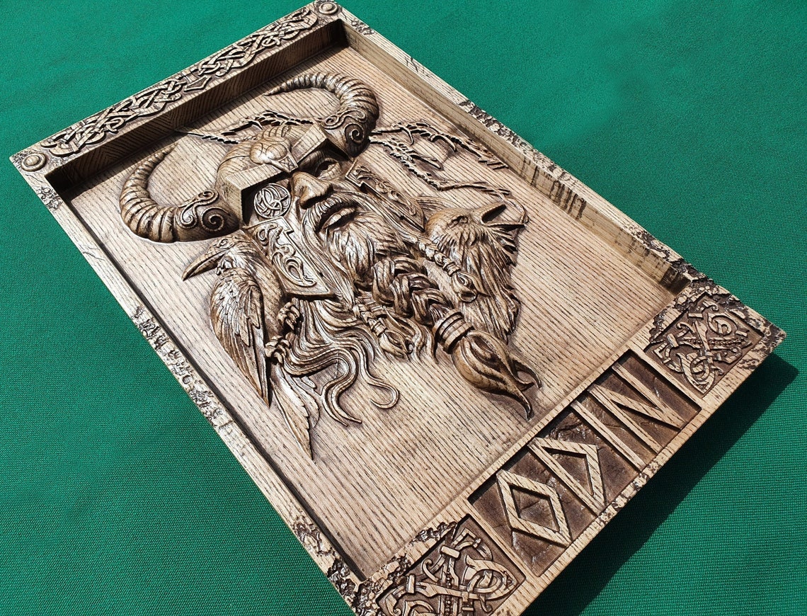 SVG Odin Norse Model, 3D STL File for CNC Router, Realistic Wall Art ...