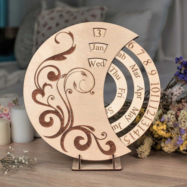Cnc Vector Files for Perpetual Calendar - Etsy