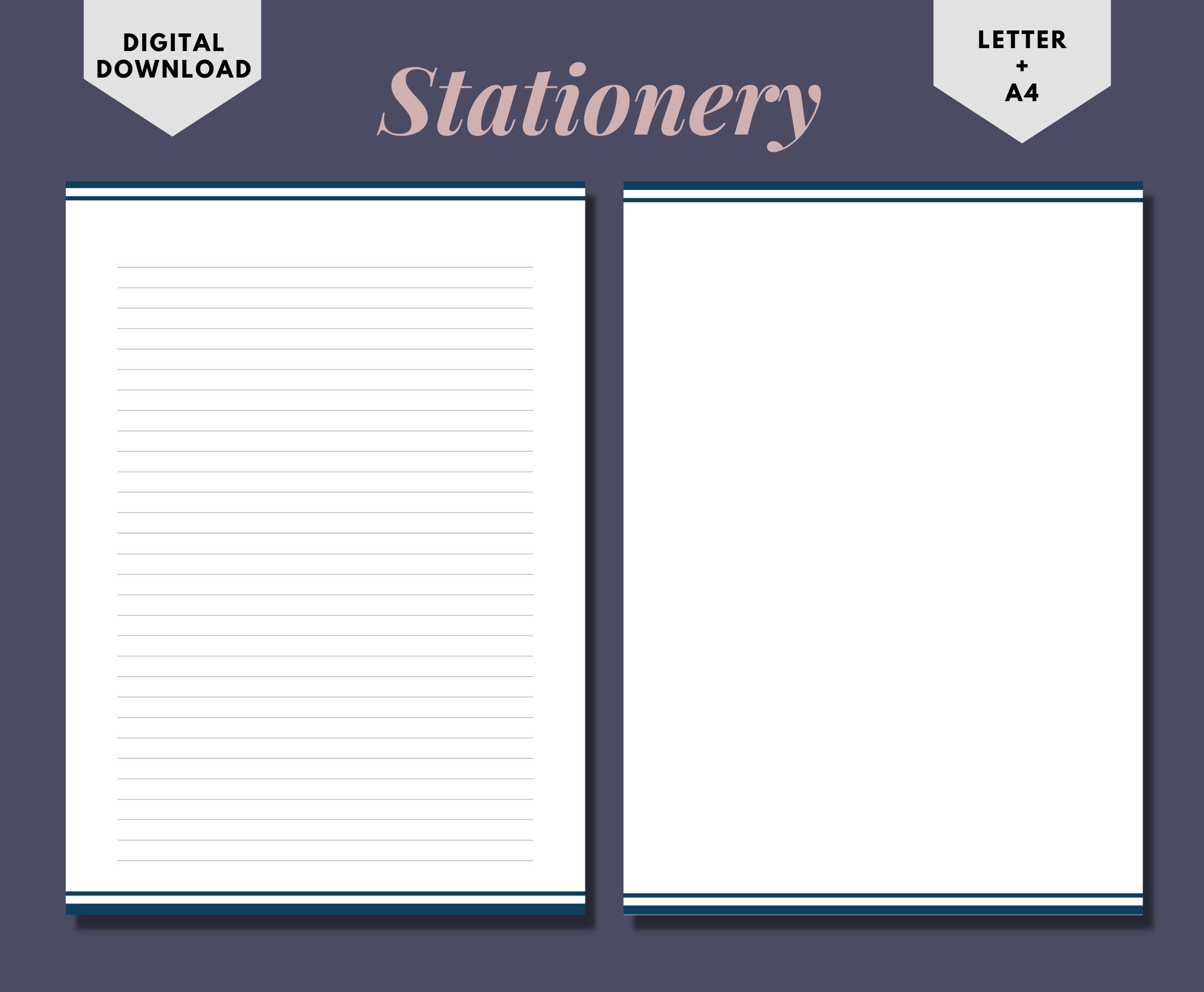 Paper Party Supplies Simple Printable Stationery Set Writing Paper paper-party-supplies-simple-printable-stationery-set-writing-paper