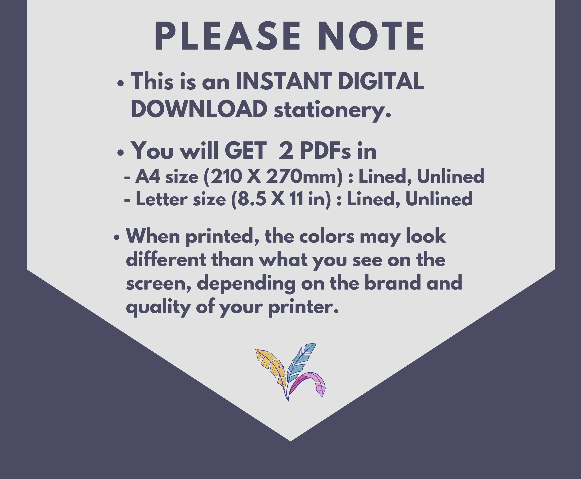 Simple Printable Stationery/writing Paper/digital - Etsy