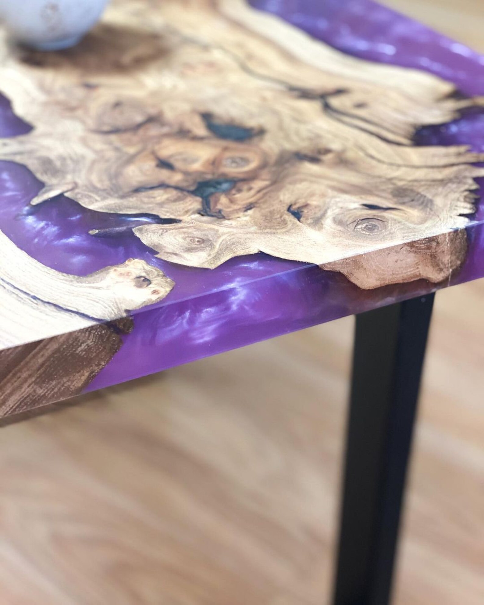 Purple Epoxy Resin Table River Table Ocean Table Live | Etsy