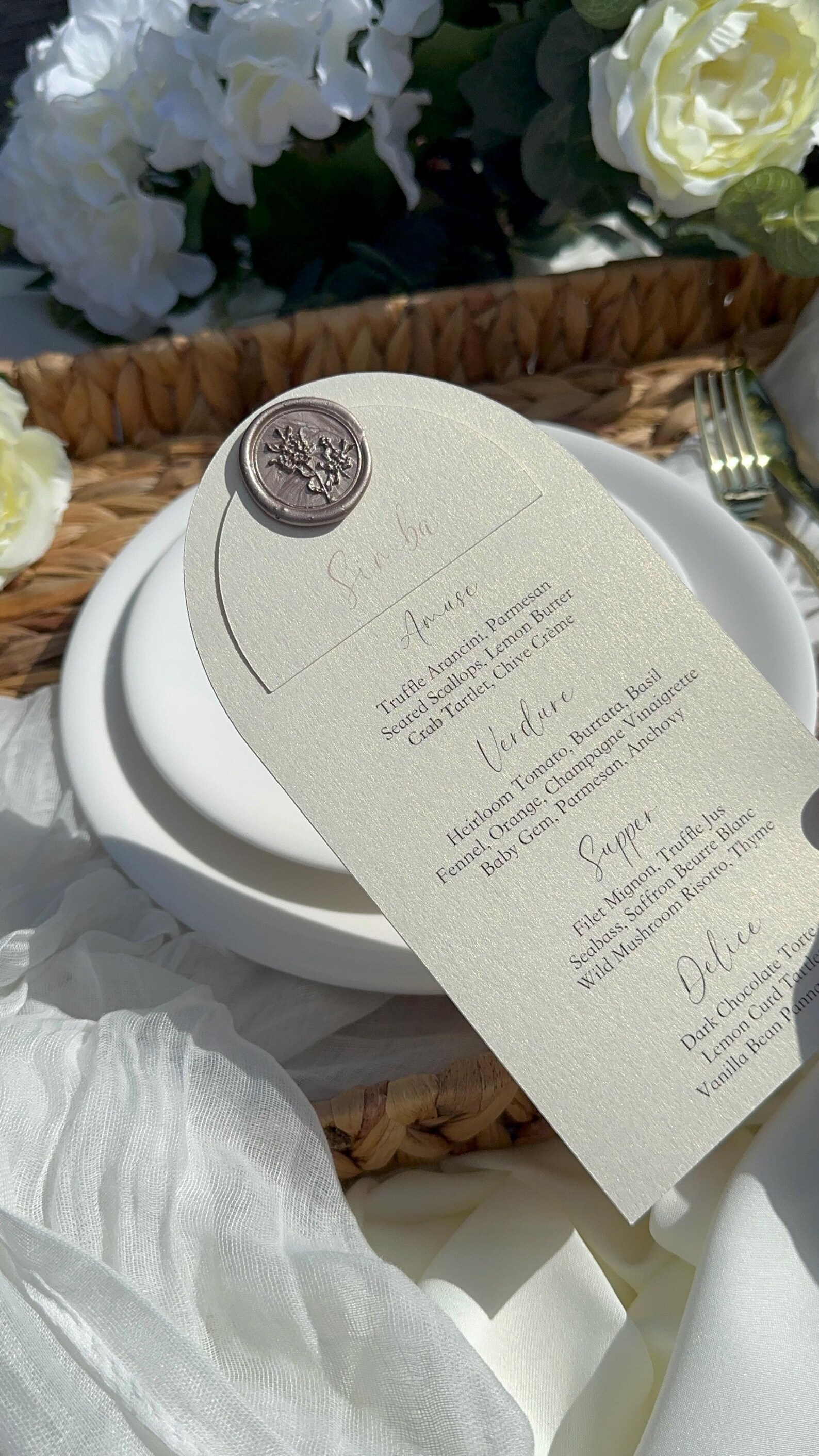 Luxe Arch Menu Set – Editable Arch Menu With Arch Place-card Design ...