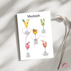 Luxe Cocktail/mocktail Drinks Menu Set – Editable Menu Design | Instant ...