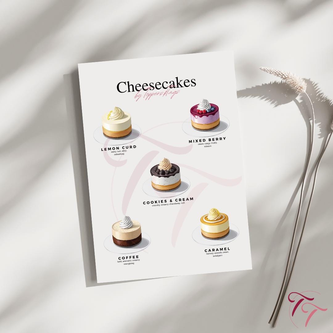 Luxe Cheesecakes Menu Set – Editable Menu Design | Instant Download ...