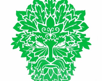 Green Man Sticker - Etsy