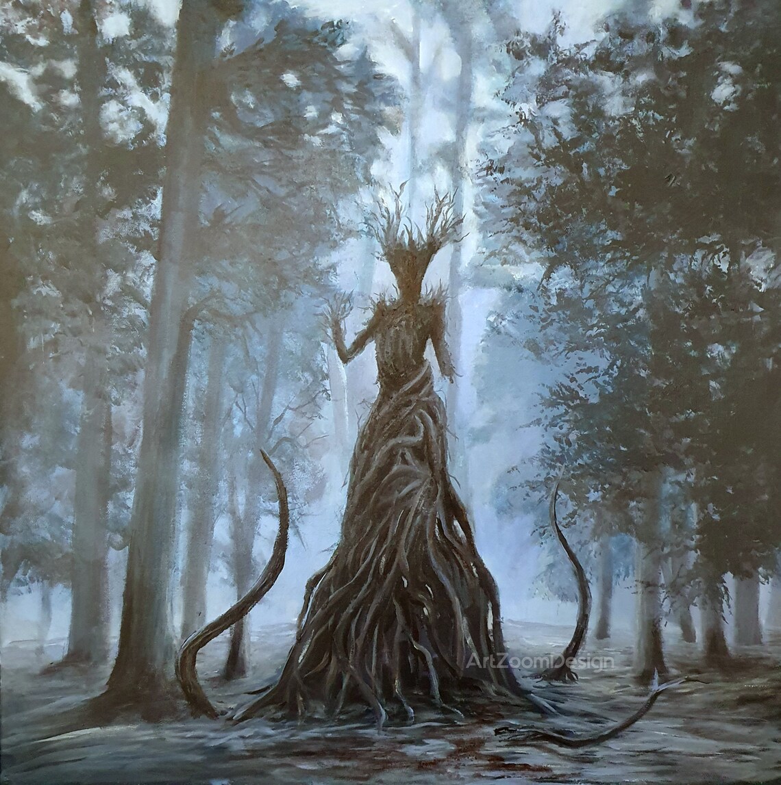 Original the Witcher Art Leshen Acrylics on a 50x50cm Canvas - Etsy