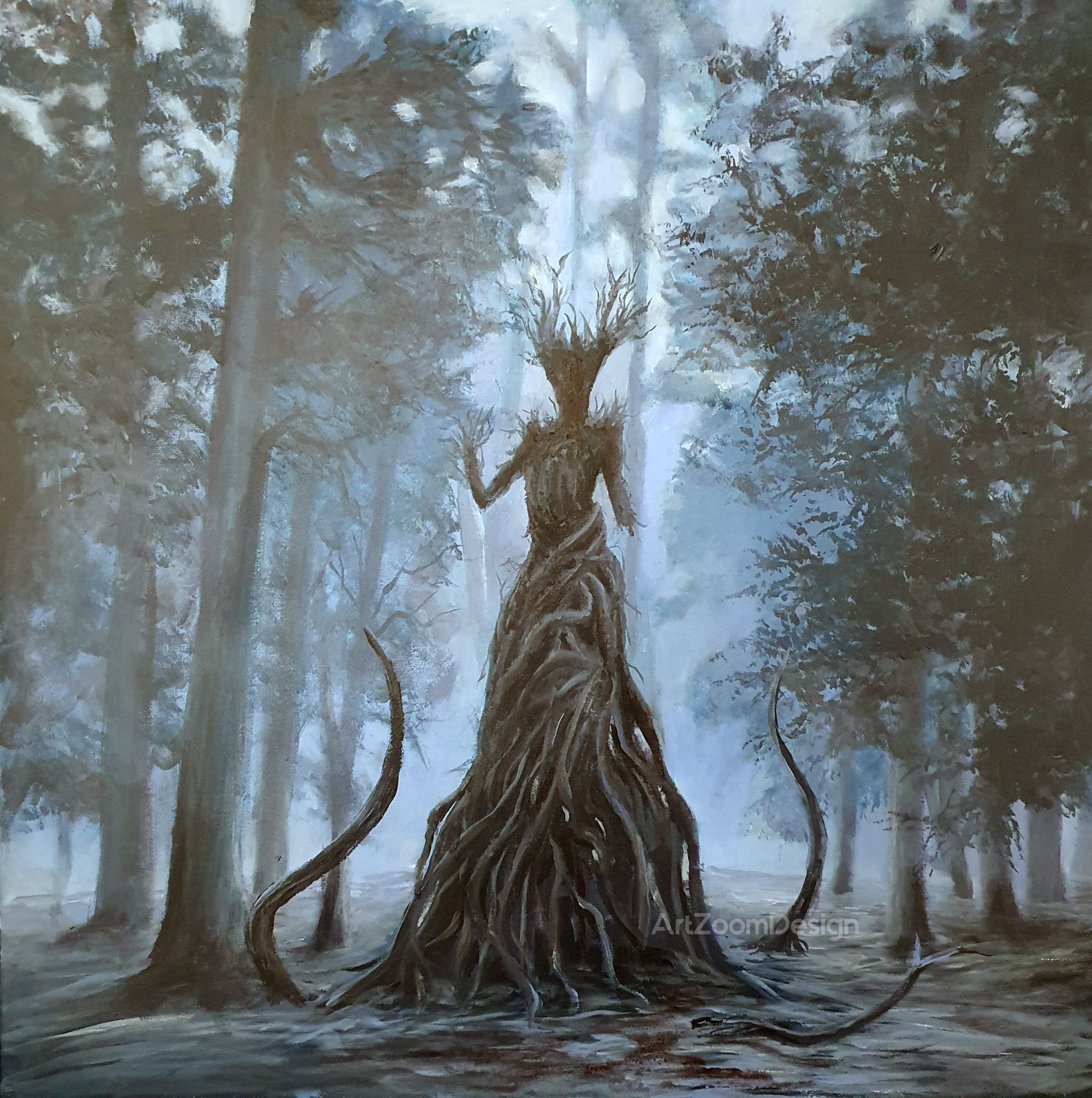 Original the Witcher Art Leshen Acrylics on a 50x50cm Canvas - Etsy
