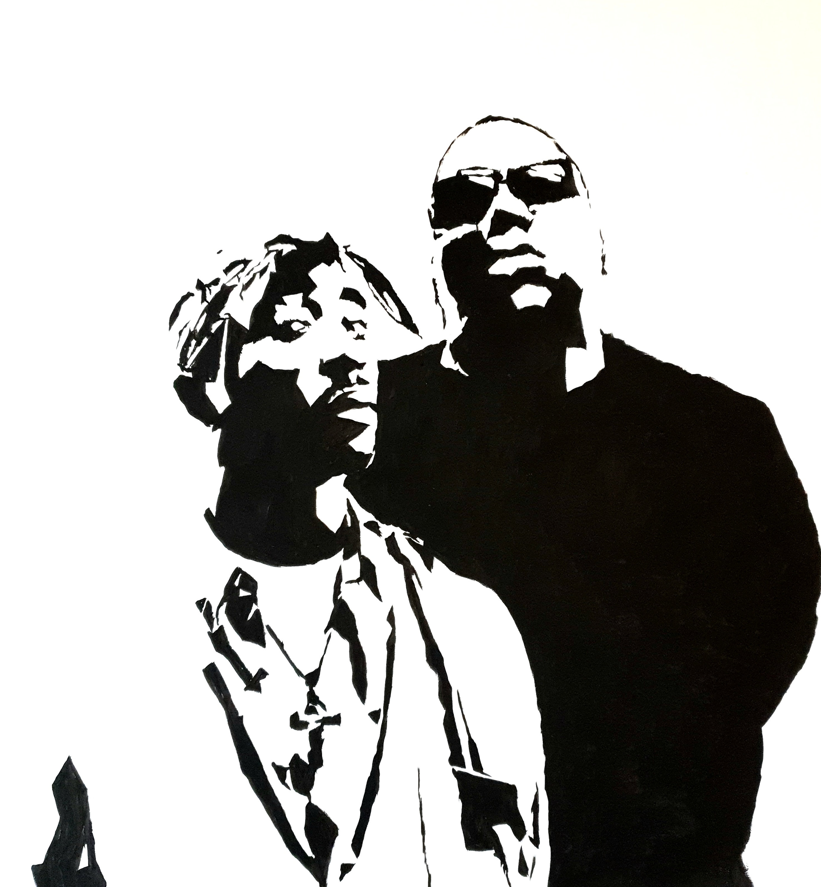 Tupac And Biggie Stencil
