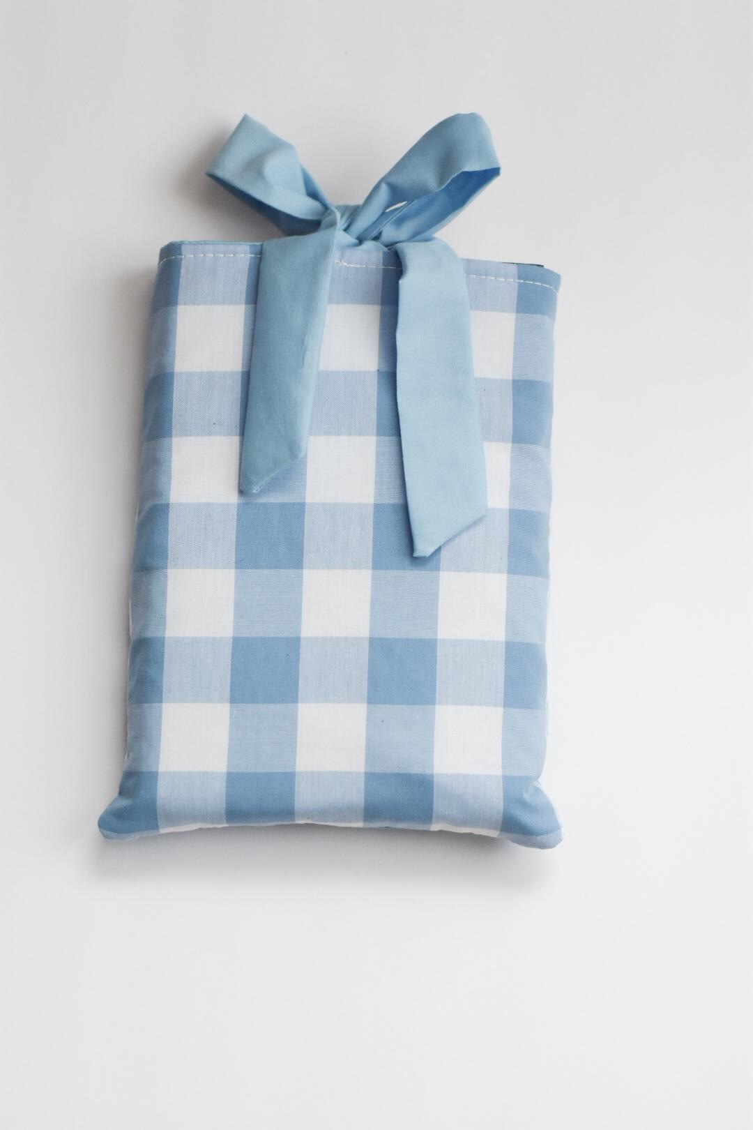 Blue Gingham Plaid Coquette Book Sleeve, Book Protector, Tablet and E ...