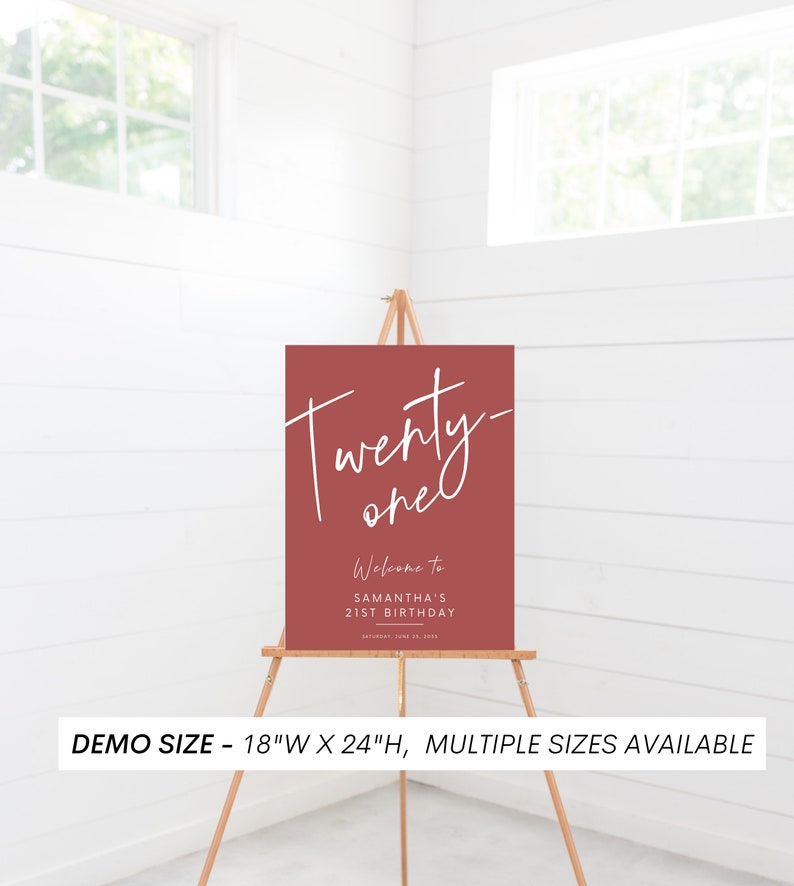 21st Birthday Party Welcome Sign Decorations Party Decor - Etsy