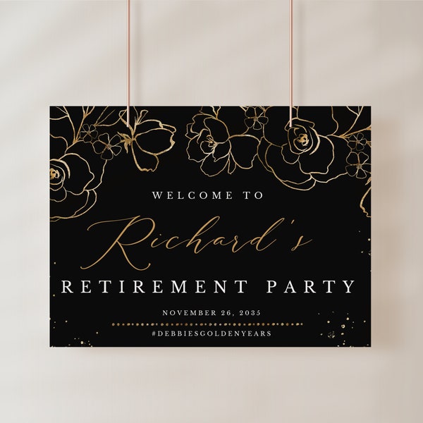 Retirement Party Sign Print - Etsy