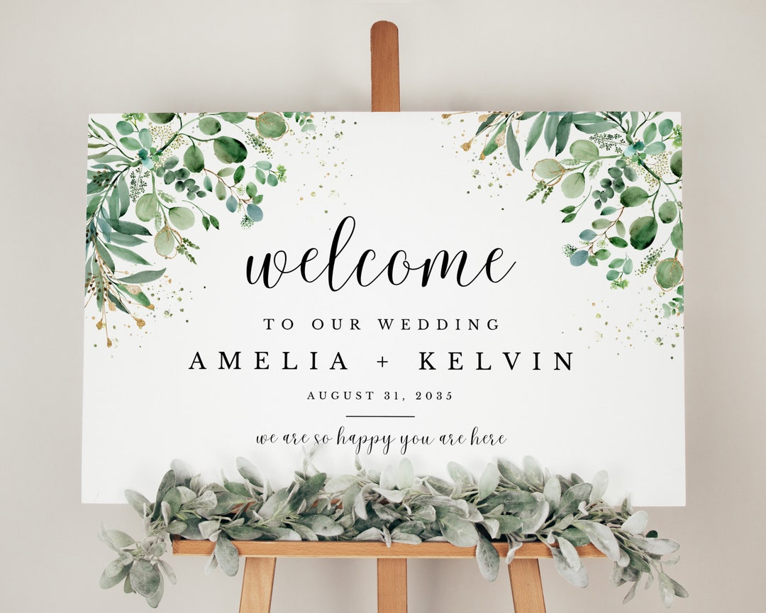 Wedding Welcome Sign Printable Welcome to Our Wedding Sign Rustic ...