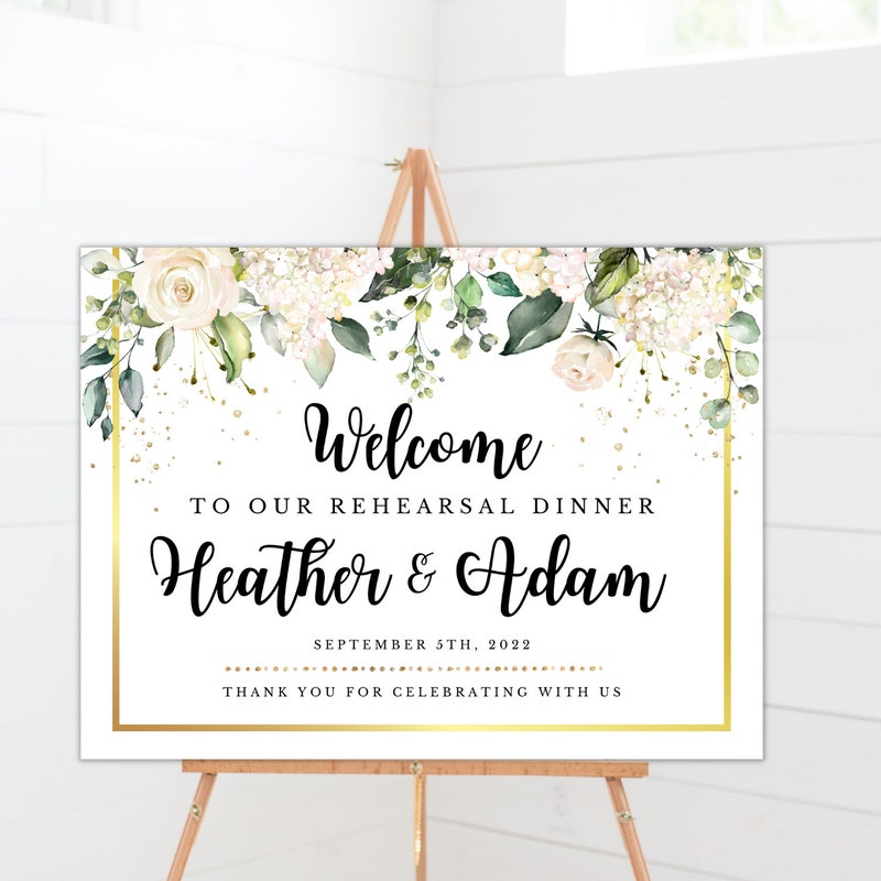 Rehearsal Dinner Welcome Sign - Etsy