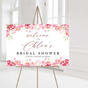 Bridal Shower Decoration Blush Welcome Sign TEMPLATE | Bridal Shower ...