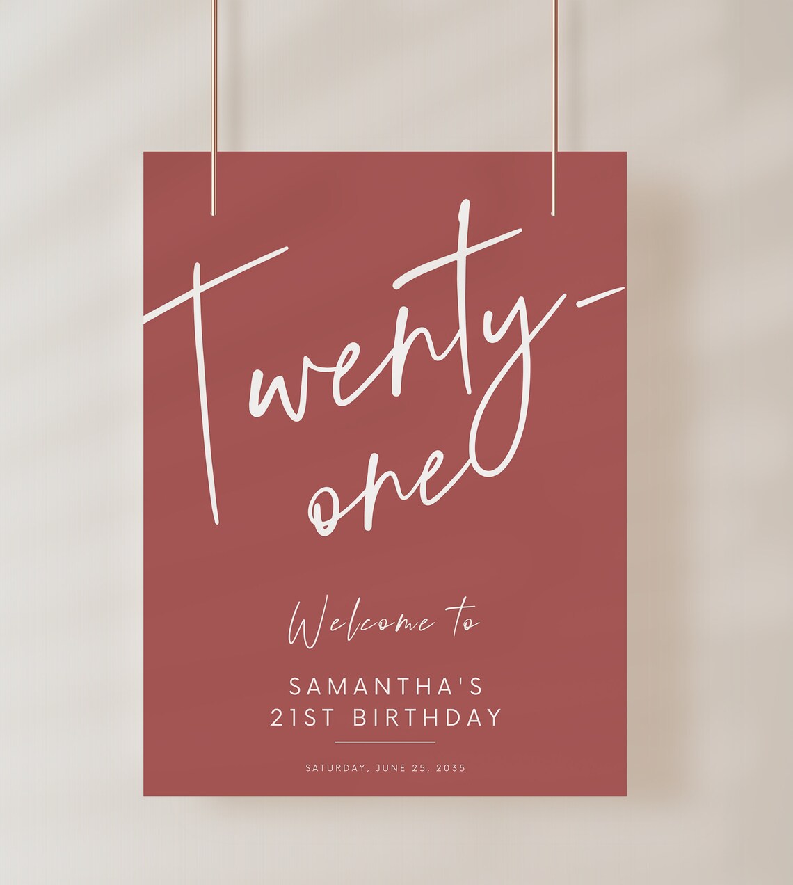 21st Birthday Party Welcome Sign Decorations Party Decor | Etsy