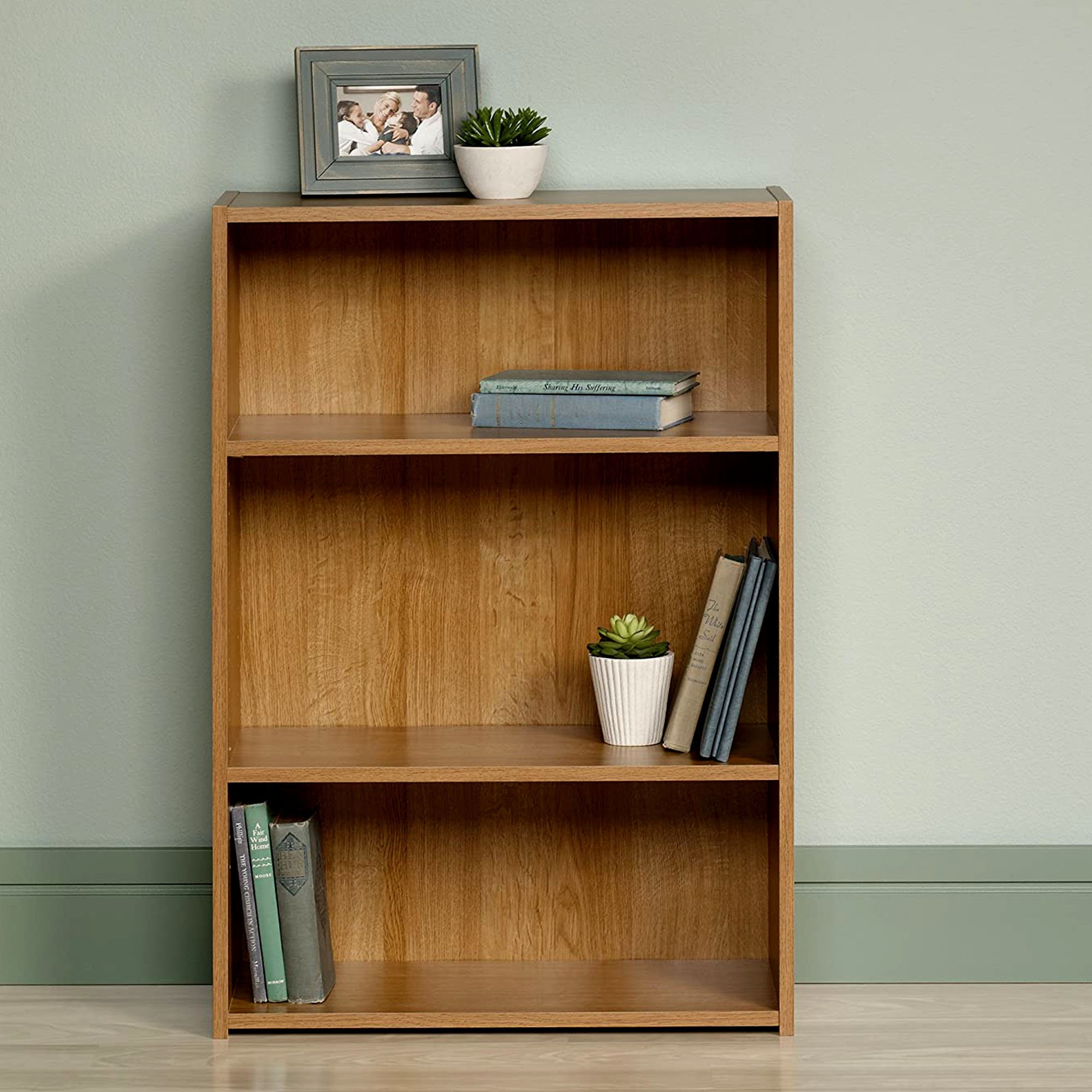 Estante pequeño de 3 estantes acabado Highland Oak storag | Etsy