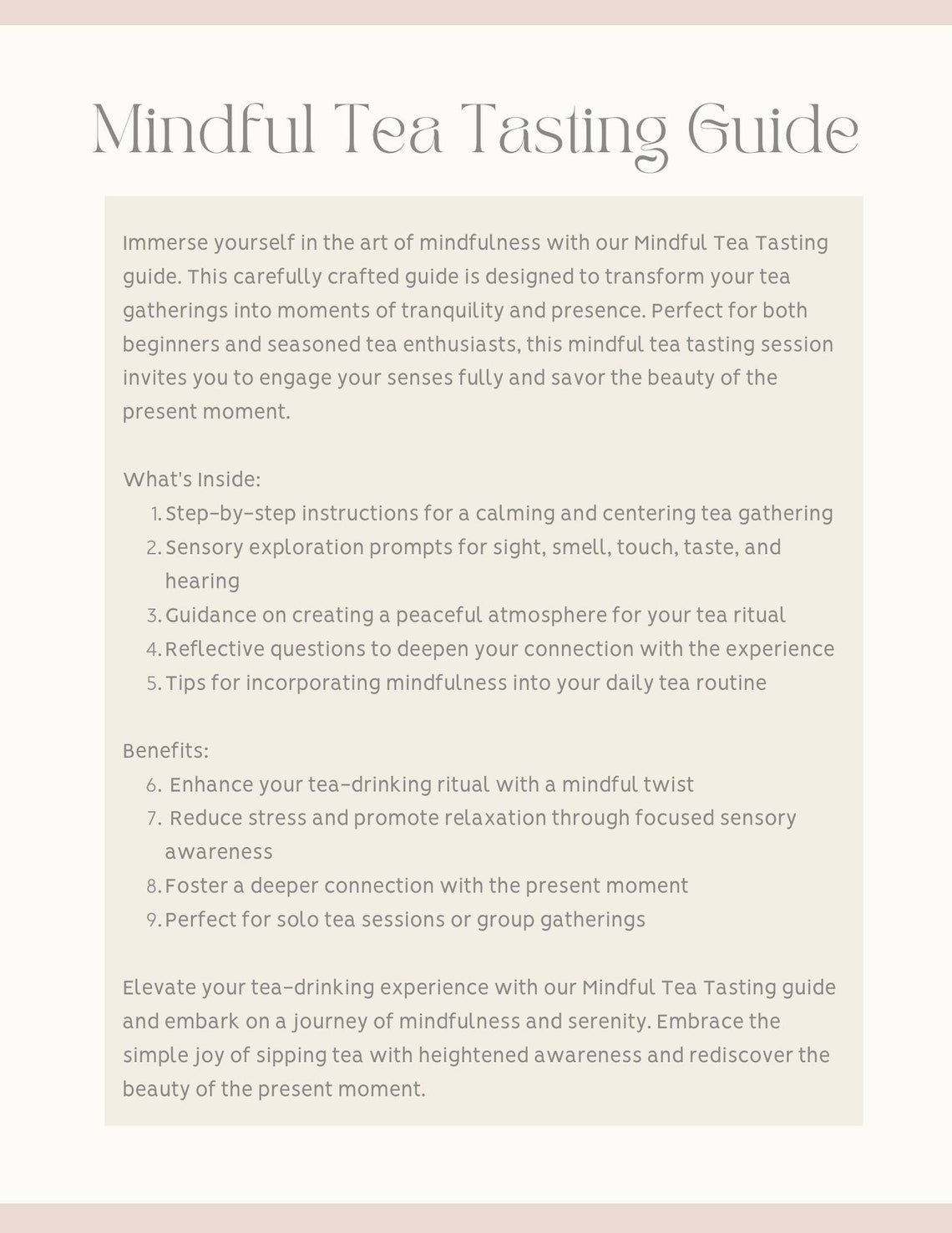 Mindful Tea Tasting Experience: Journey to the Present Moment, Tea ...