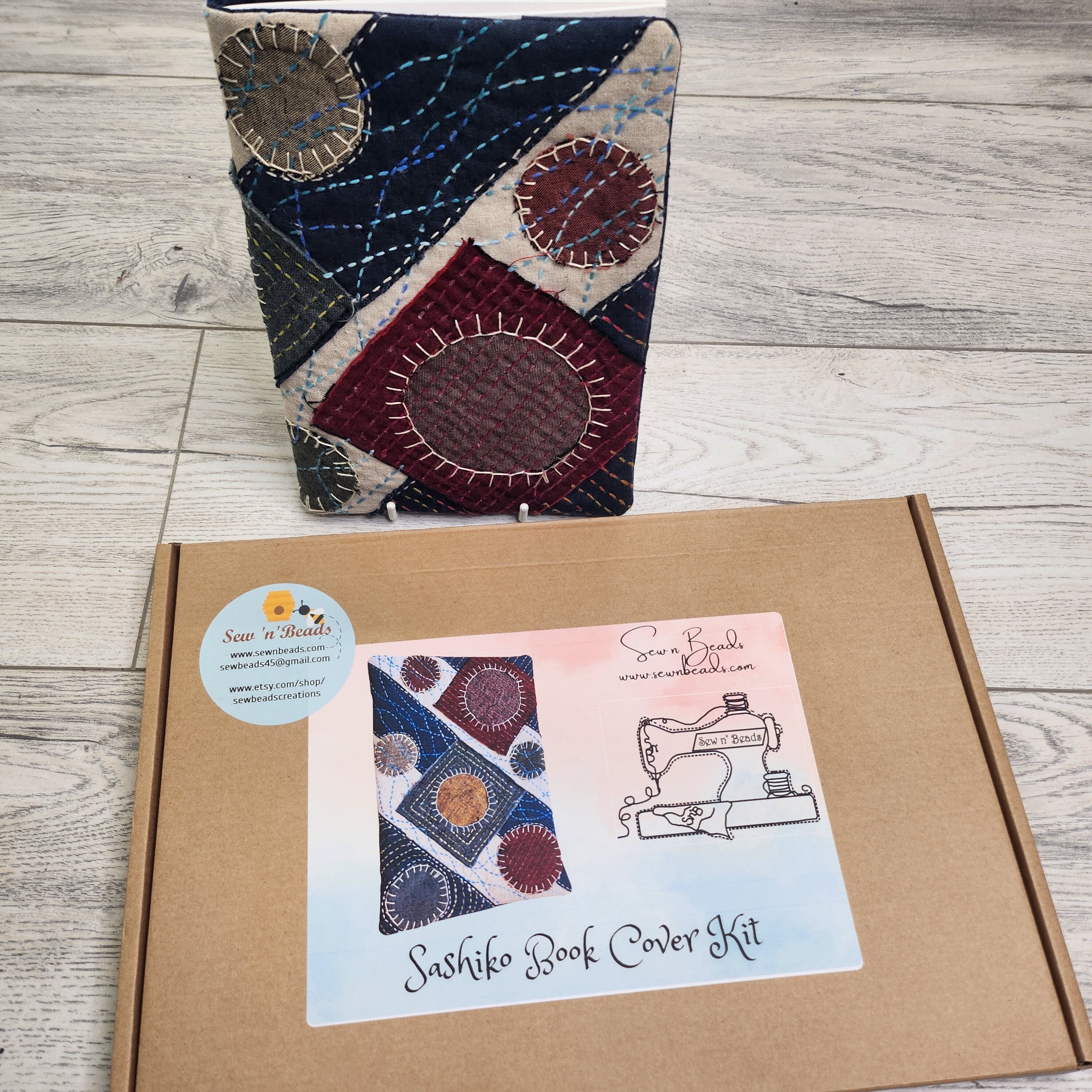 Sashiko Book Cover Kit - Etsy