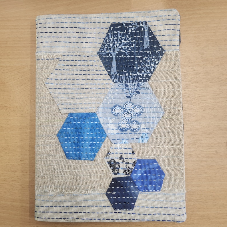 Hexagon and Stitch Book Cover Kit - Etsy UK
