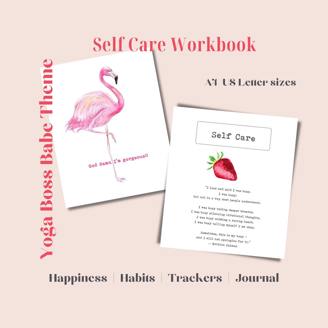 Self Care Workbook, Self Love Workbook, Self Kindness Workbook ...