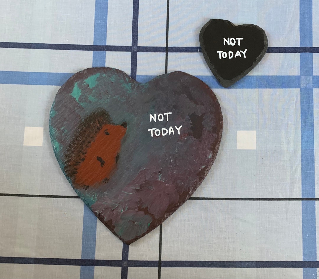 Hedgehog Themed Painted Slate Dinner Mat and Coaster Set x 1 Only - Etsy