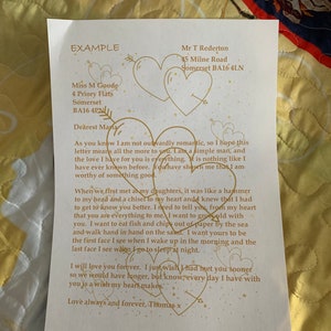 A Love Letter - A4 Size - Posted/framed/emailed - Etsy