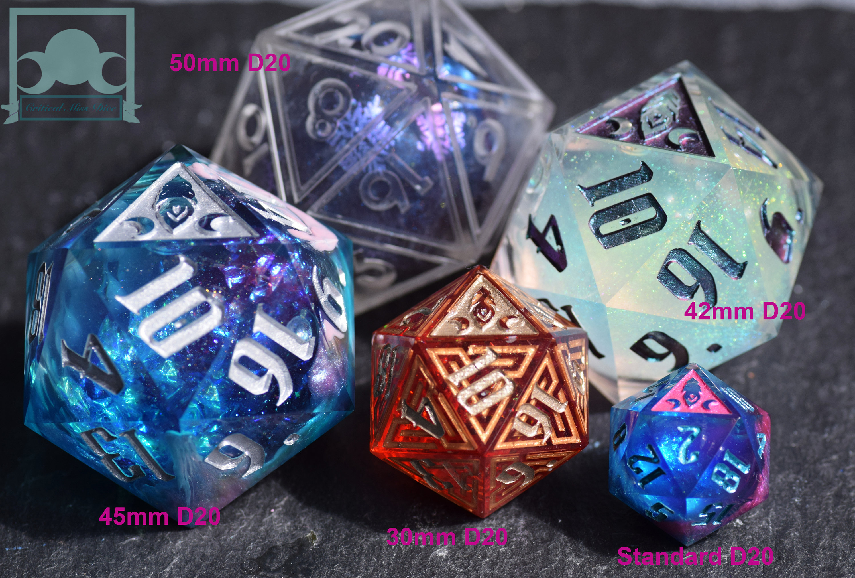 30mm Liquid Core D20 Handmade Resin Dice - Etsy