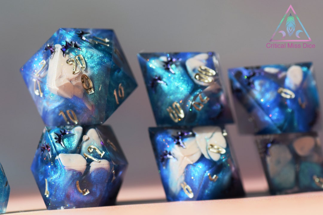 Riptide - 8pc Healing Warrior Handmade Resin Dice Set - Etsy
