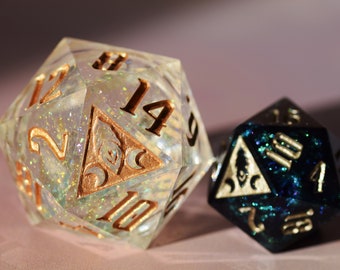 30mm Liquid Core D20 Handmade Resin Dice - Etsy