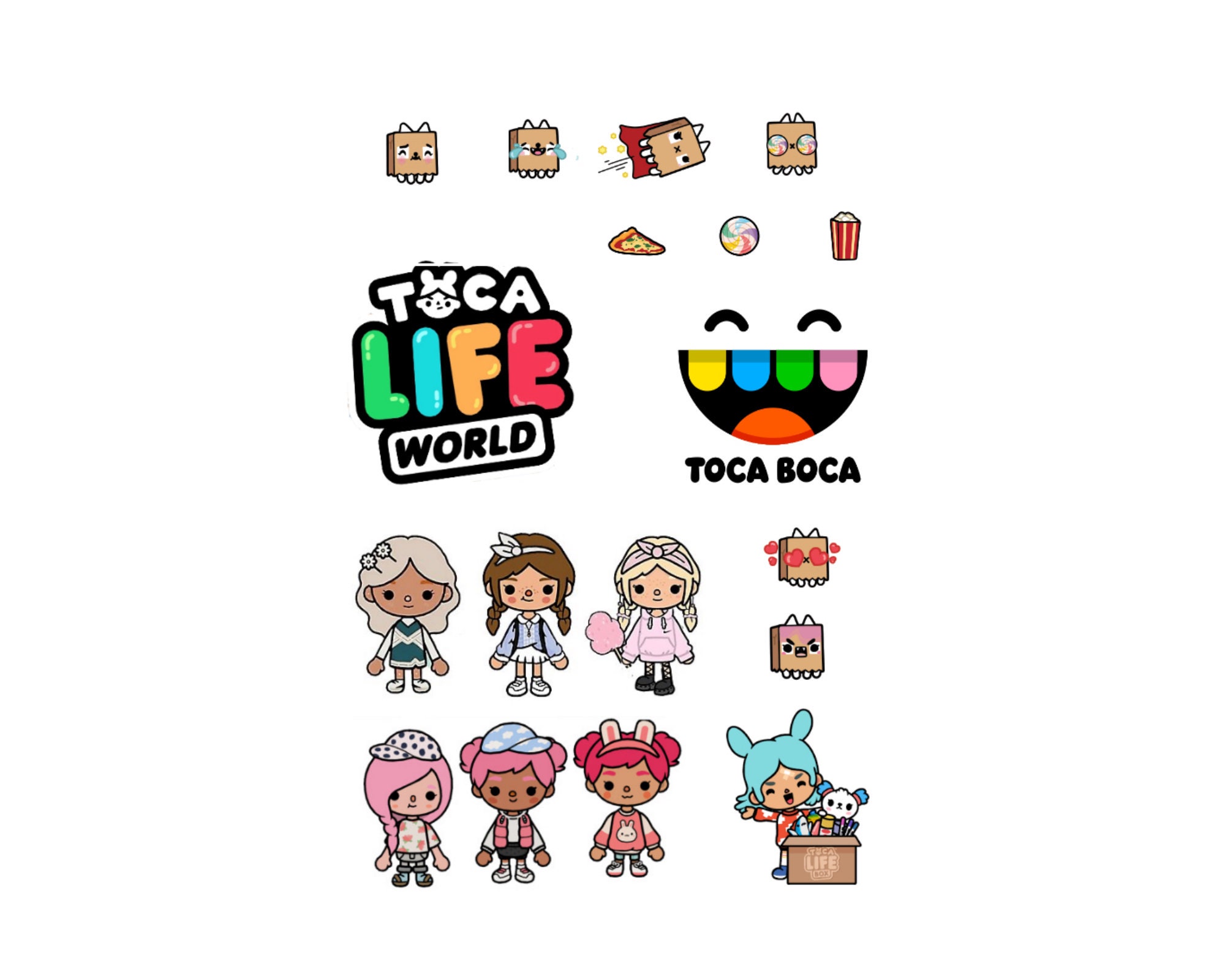Toca Boca Characters Cake Topper Toca Boca Topper Etsy Schweiz