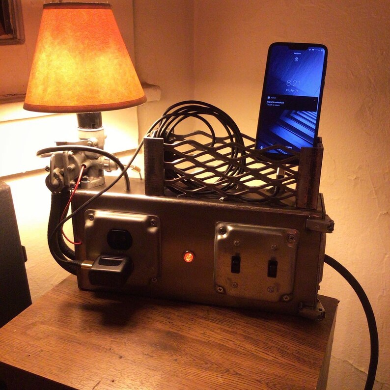 Industrial Lamp and Outlet - Etsy