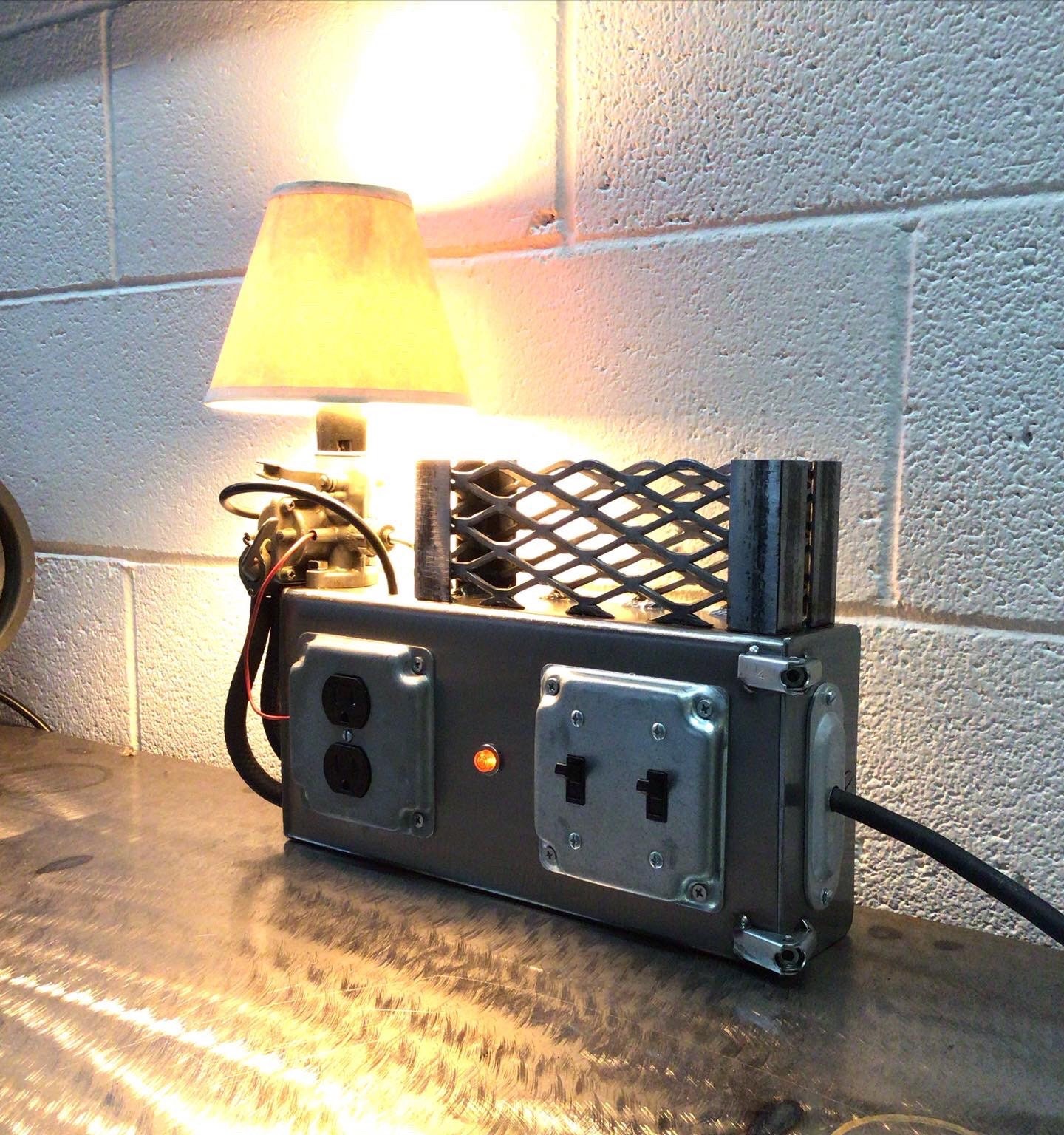 Industrial Lamp and Outlet - Etsy