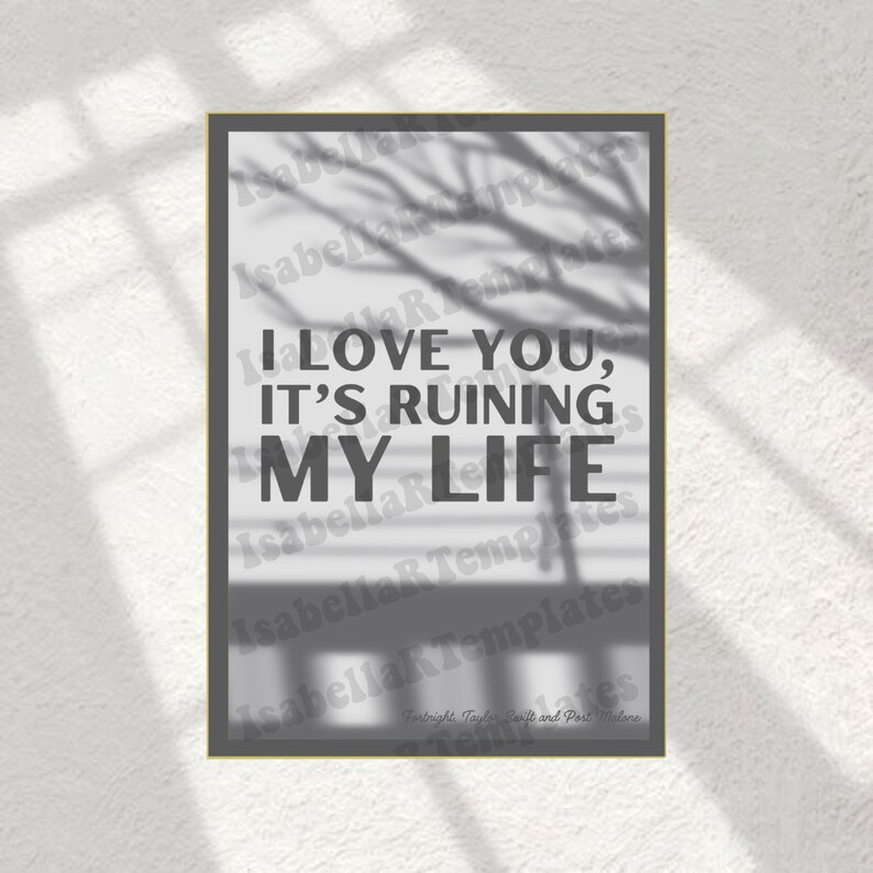 Fortnight, TTPD, the Tortured Poets Department, Taylor Swift, Wall Art ...